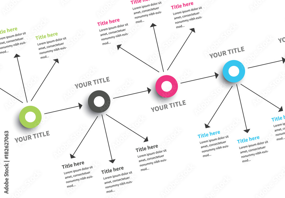 Vertical Mind Map Horizontal Infographic Stock Template | Adobe Stock