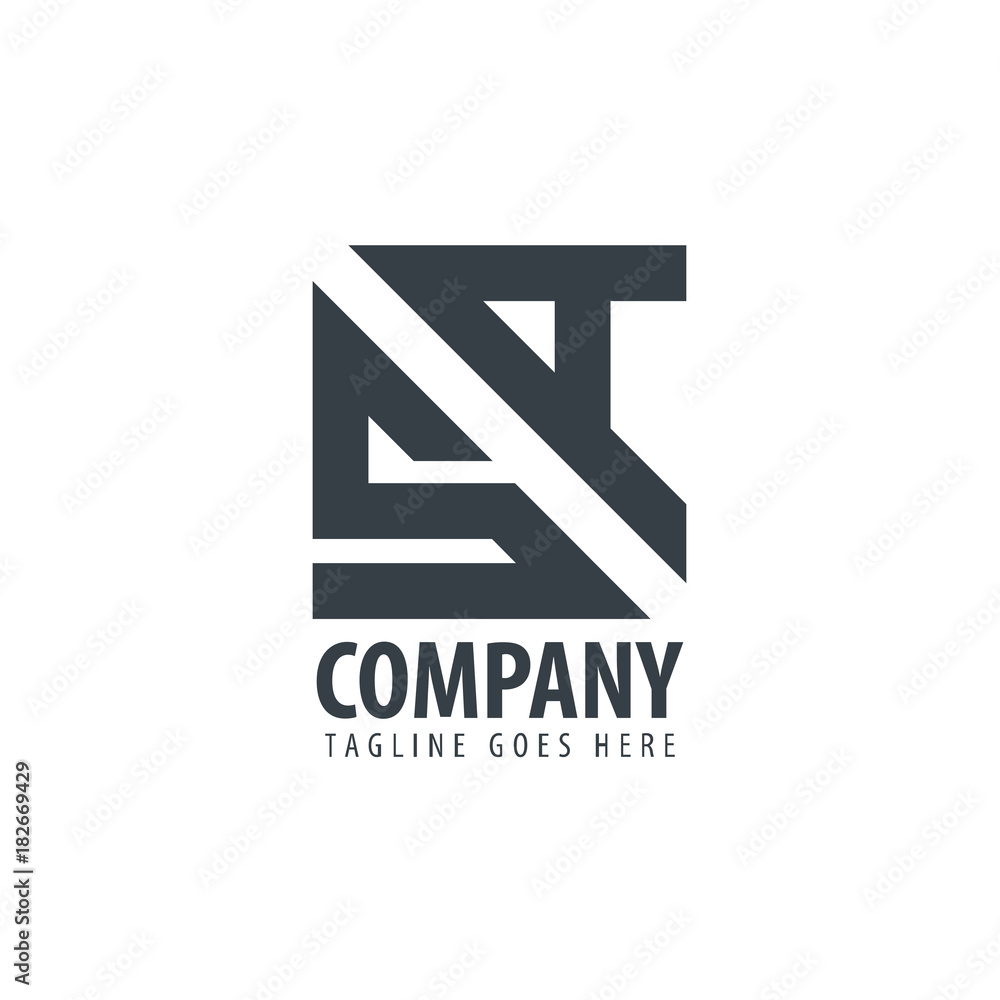 Initial Letter SA Design Logo Stock Vector | Adobe Stock
