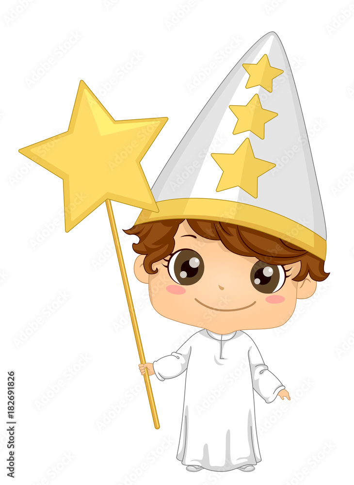 Kid Boy Sweden Star Boy Illustration Stock Vector | Adobe Stock