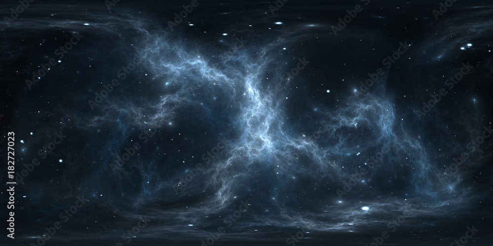 Space background with nebula and stars. Panorama, environment 360 HDRI ...