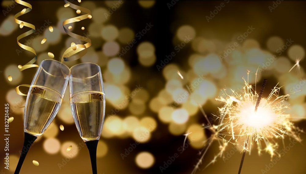 Anstoßen - Neujahr / Silvester / Feier Stock-Foto | Adobe Stock