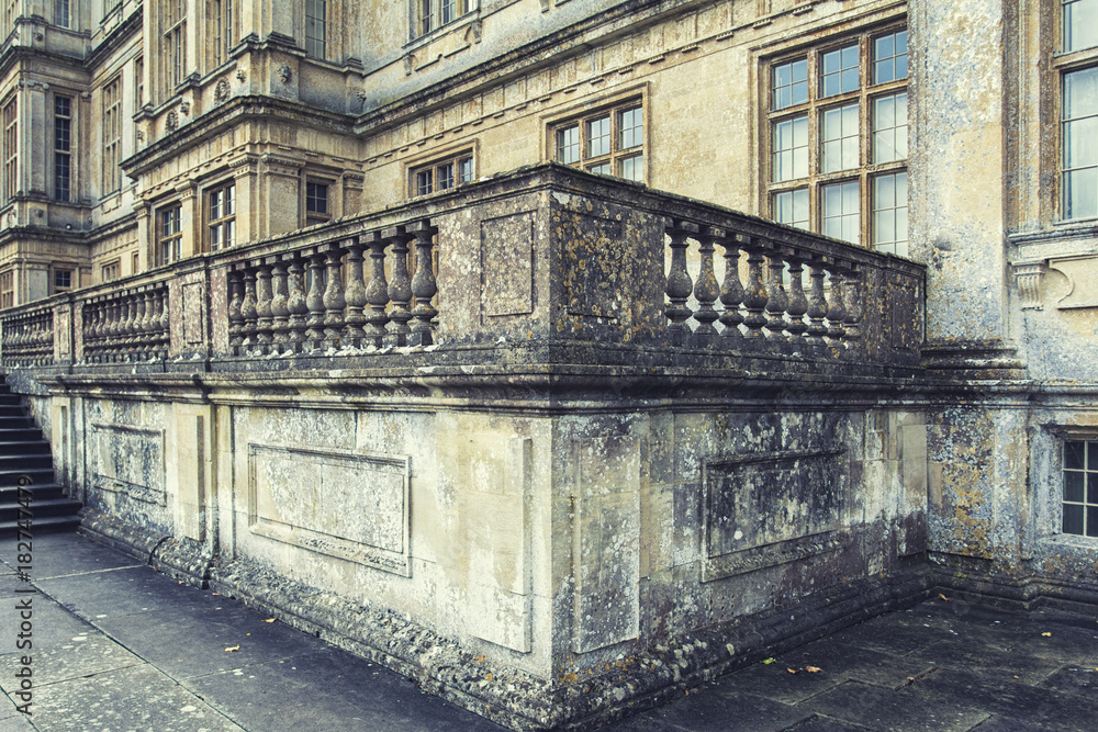Poster Elements of exterior of old british palace. A vintage look ...