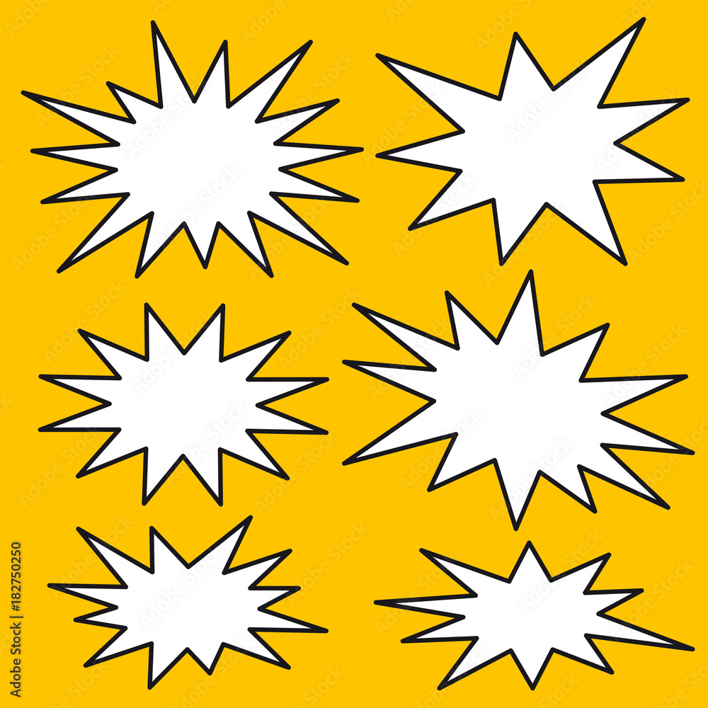 Comic strip graphic novel speech effect elements Stock Vector | Adobe Stock