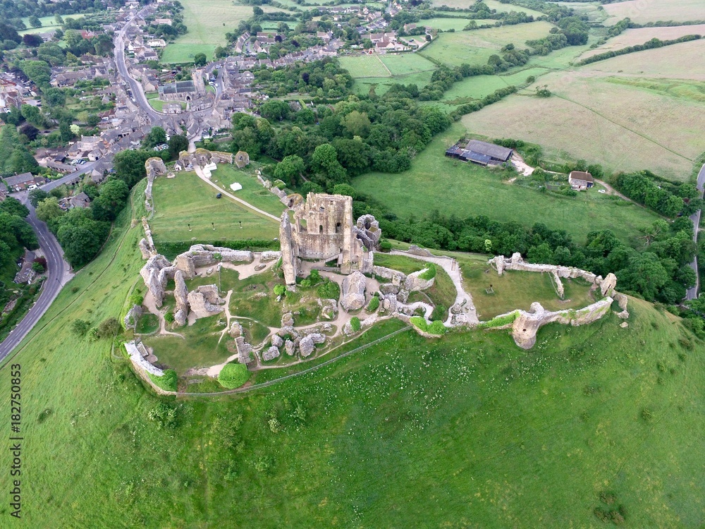 Corfe Castle. Stock Photo | Adobe Stock