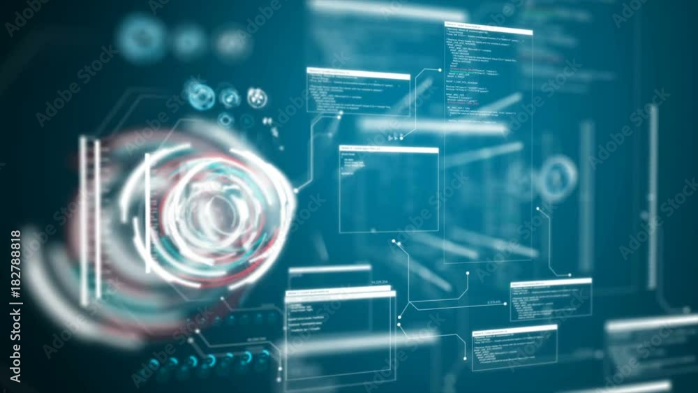 4K Flight pass UI User Interface with HUD pi bar text box table element ...