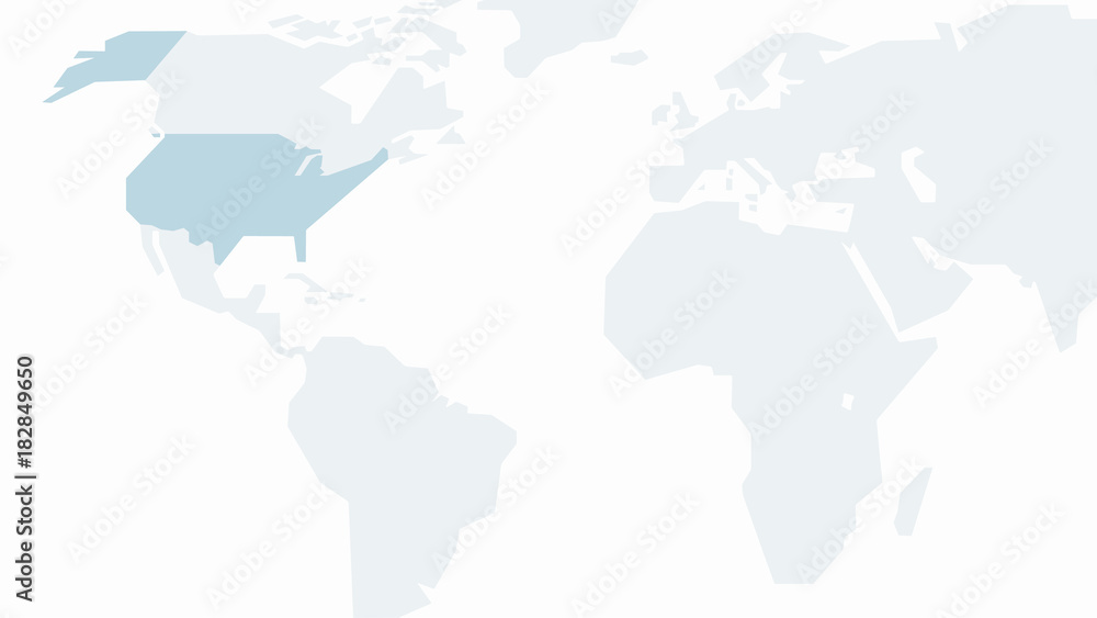 USA on World Map, Vector Illustration Stock Vector | Adobe Stock