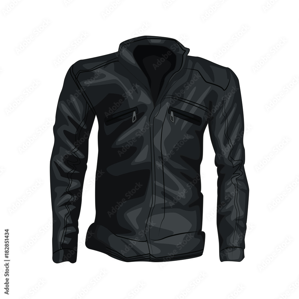Men leather jacket icon vector illustration graphic design Stock Vector ...