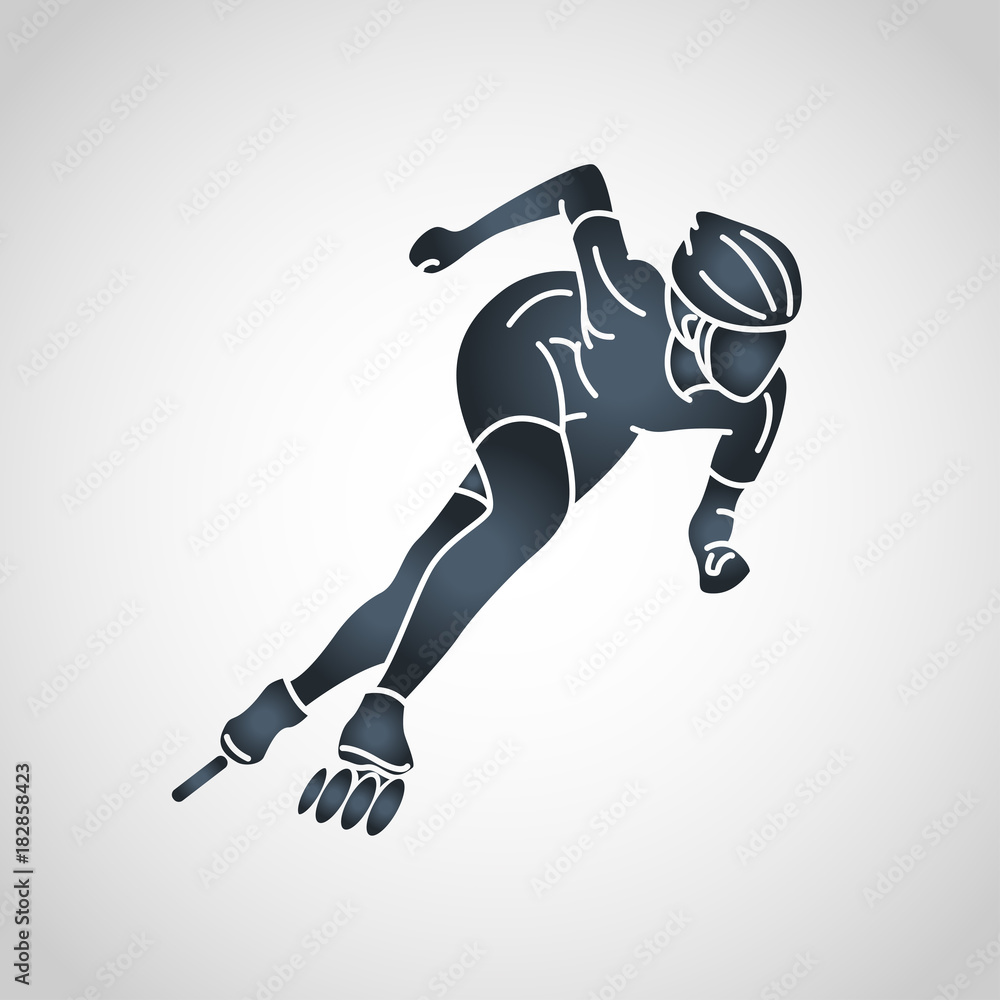 Roller sports vector logo icon illustration Stock Vector | Adobe Stock