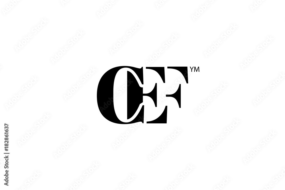 Vetor de CEF Logo Branding Letter. Vector graphic design. Useful as app ...
