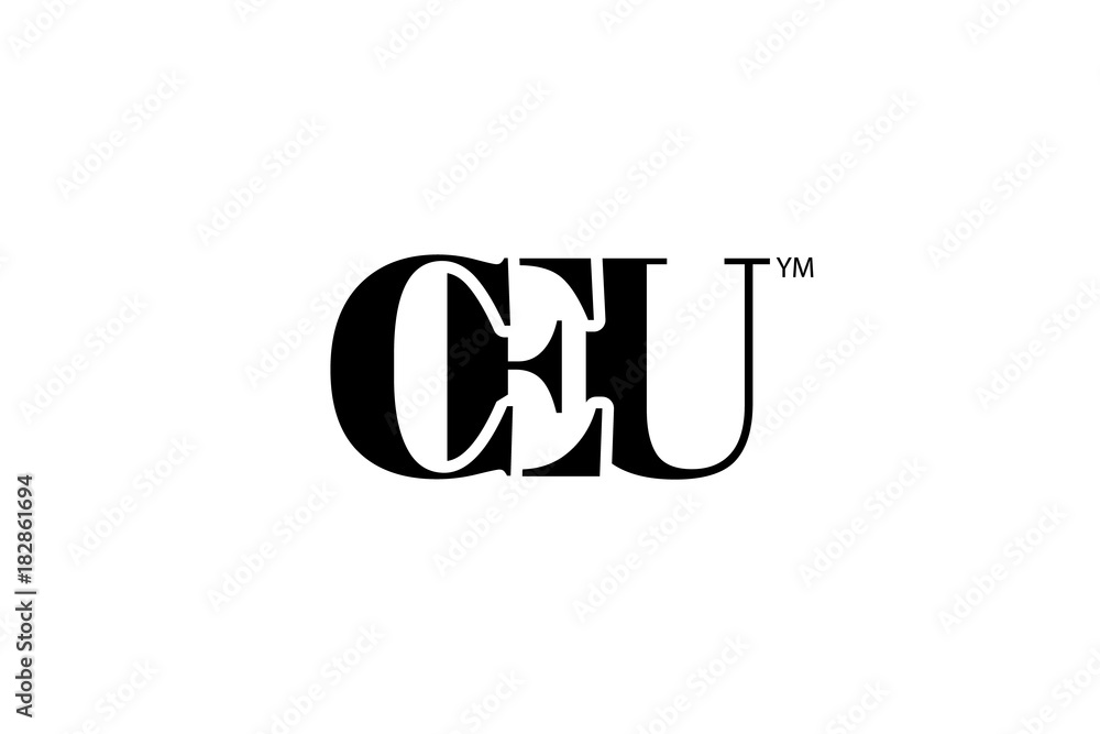 CEU Logo Branding Letter. Vector graphic design. Useful as app icon ...