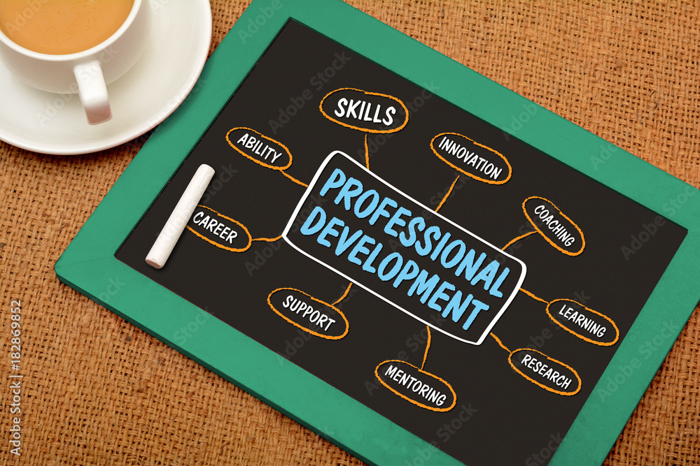 Professional Development Chart Drawing Chalkboard Stock Photo | Adobe Stock