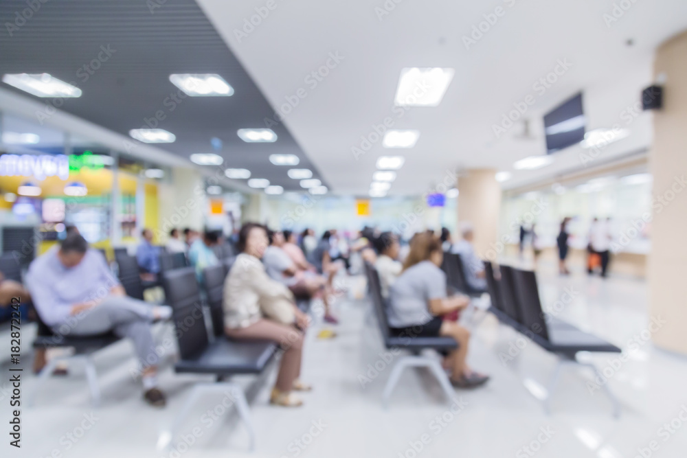 blur image background of waiting area in hospital or clinic Stock Photo ...