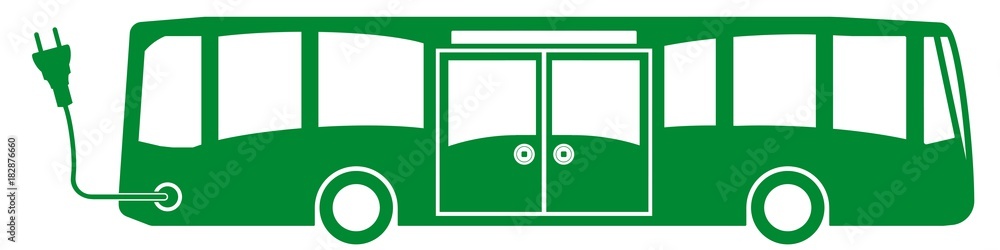 lgd11 LogoGraphicDesign - Elektrobus Symbol mit Ladestecker und Kabel ...