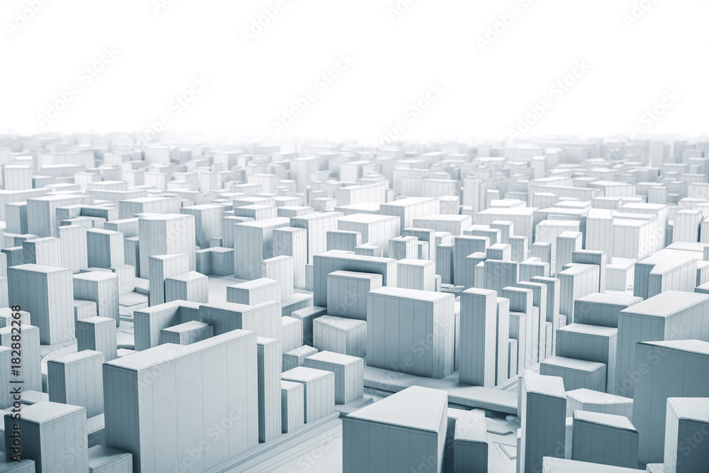 White and line 3D Map of City, travel and tourism planning concept. 3D ...
