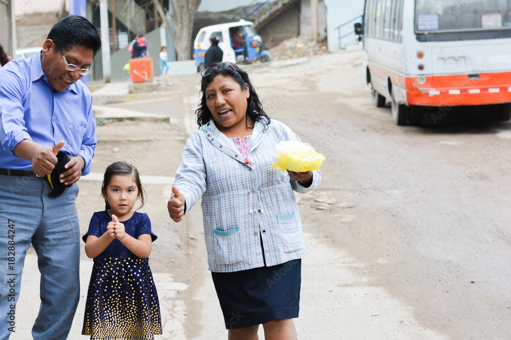 Poor Hispanic Family