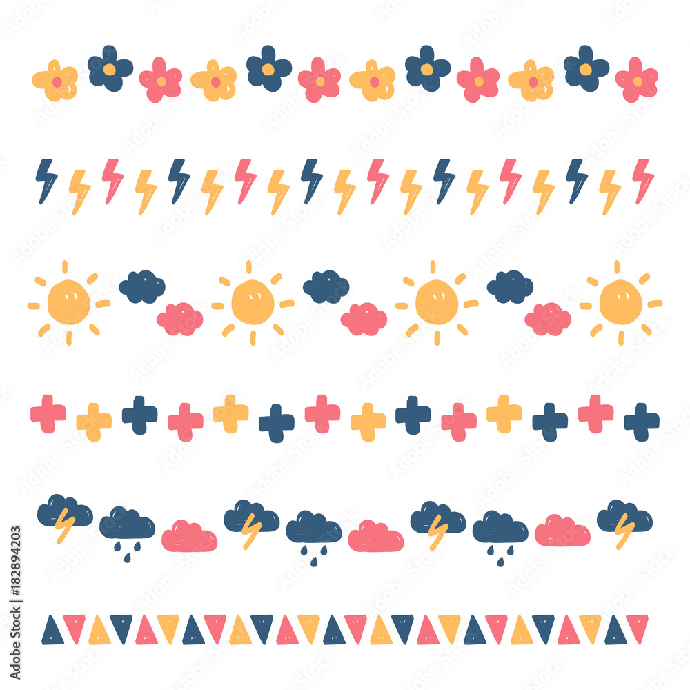 Colorful Doodle Border