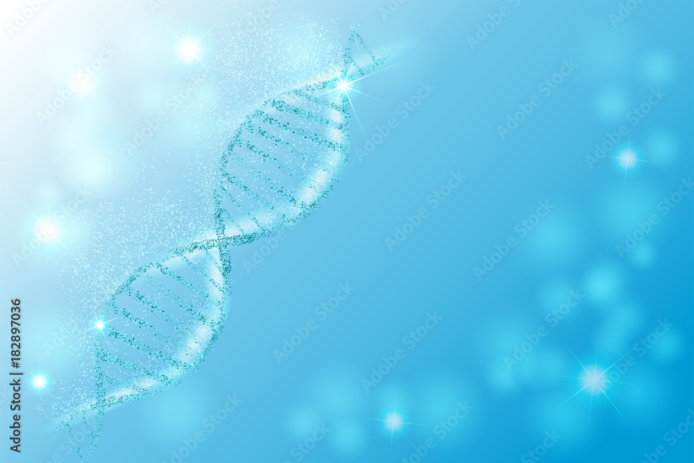 DNA sequence, DNA code structure with glow. Science concept background ...