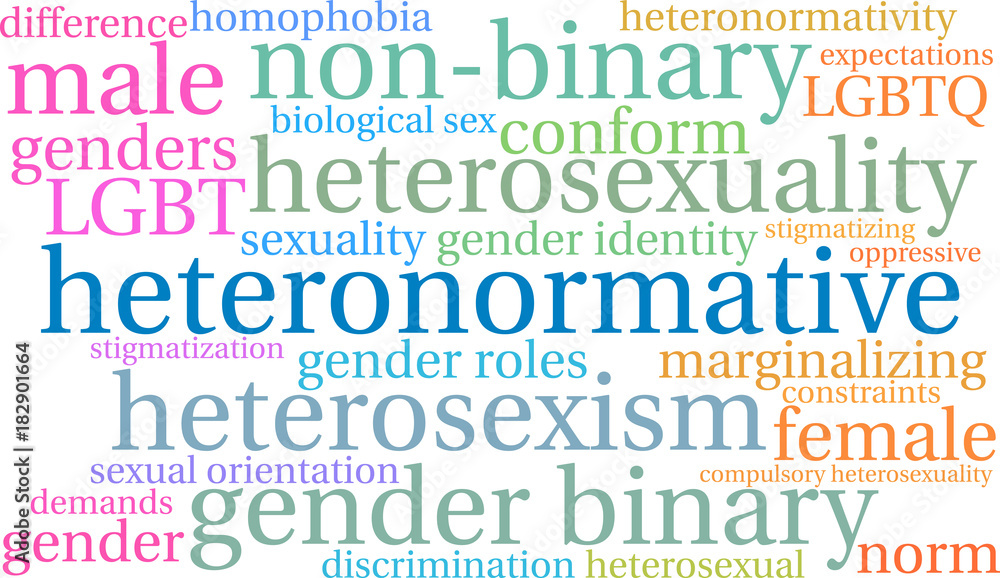 Heteronormative Word Cloud on a white background. Stock Vector | Adobe ...