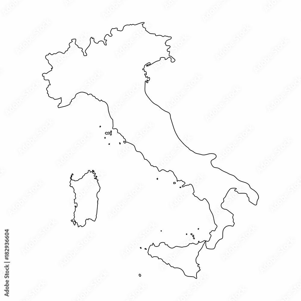 Italian Map Outline