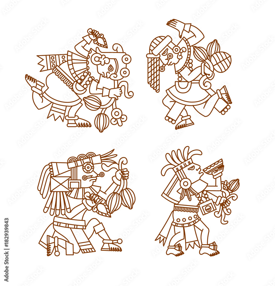 Chocolate Aztec Drawing