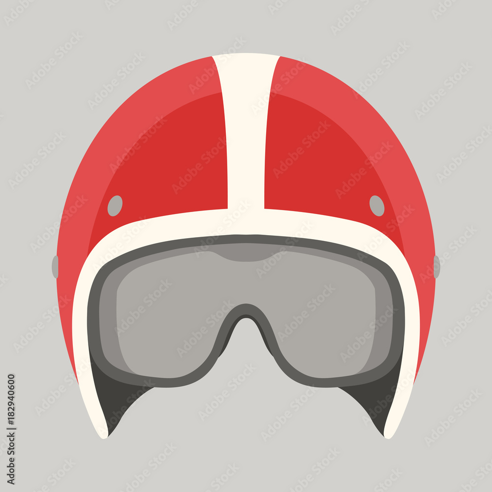 helmet motorcycle vector illustration flat style front Stock Vector ...