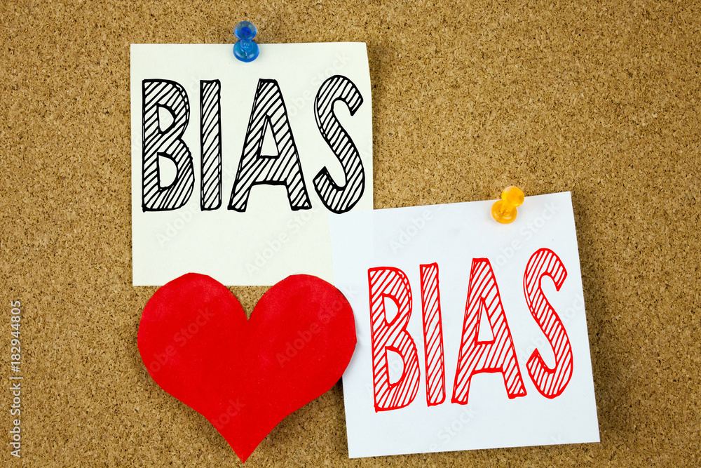 Conceptual hand writing text caption inspiration showing Bias concept ...
