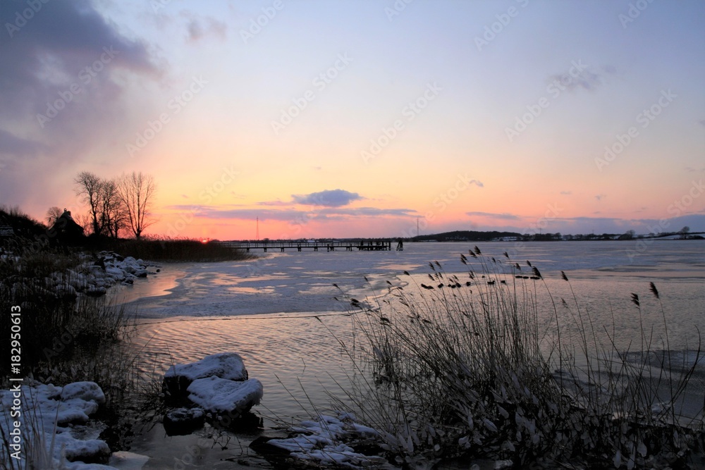 picturesque winter scenery in Sieseby Stock-Foto | Adobe Stock