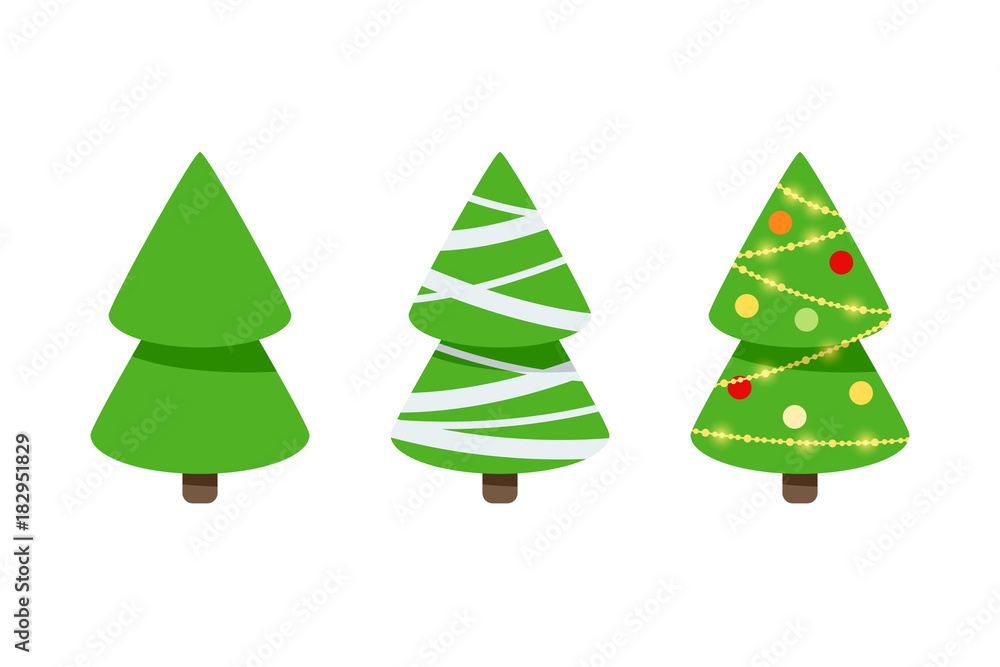Cute Christmas Tree Vector