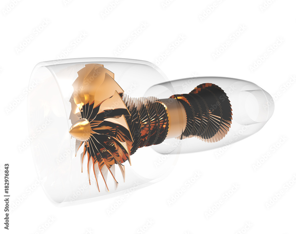 Jet engine inside Stock Illustration | Adobe Stock