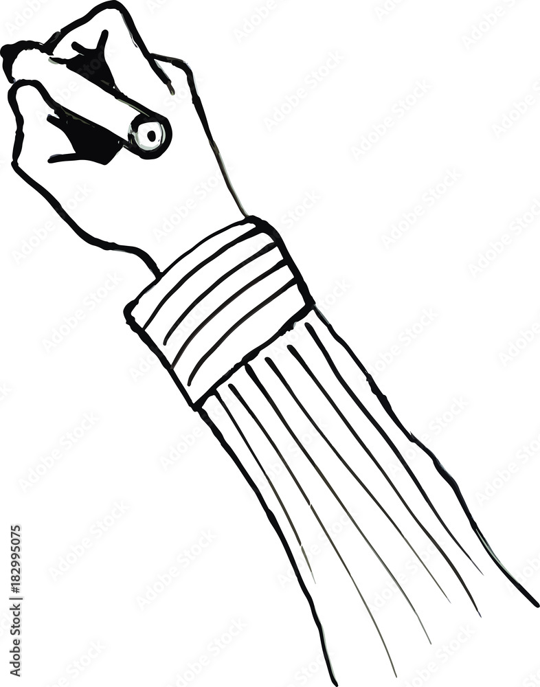 Writing Hand White Board Illustration Stock Vector | Adobe Stock
