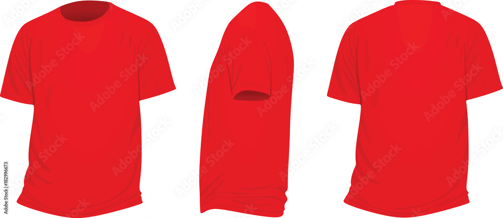 Red t shirt. vector illustration Stock Vector | Adobe Stock