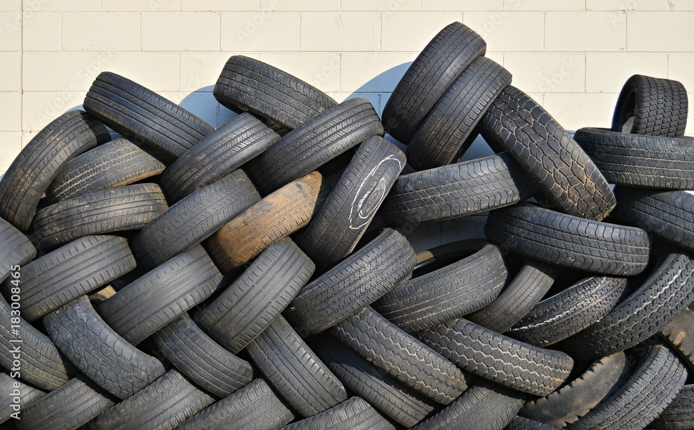 old tires recycling Stock Photo | Adobe Stock