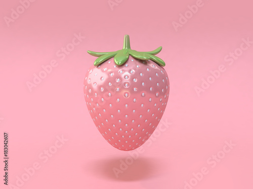 Pink Strawberry Cartoon