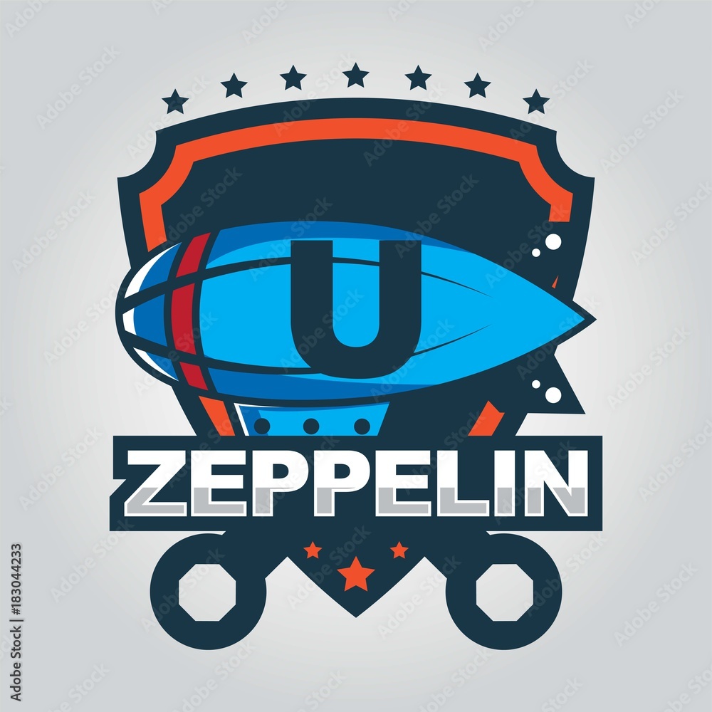 Zeppelin logo Stock-Vektorgrafik | Adobe Stock