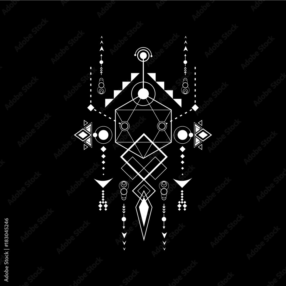 Magic totem sacred geometry Stock Vector | Adobe Stock