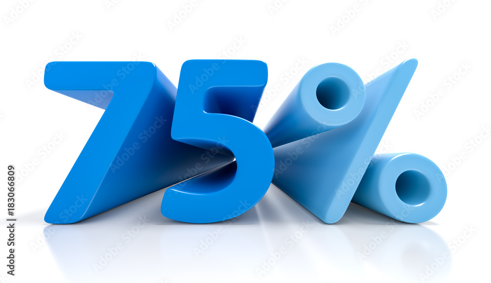 75 Percent Blue Symbol Isolated On White Background Stock Illustration 75-percent-blue-symbol-isolated-on-white-background-stock-illustration