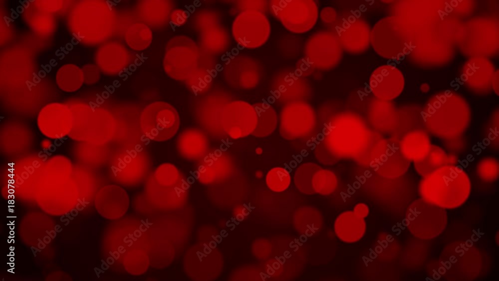 Moving red particles background with bokeh Seamless Loop Animation 4k ...