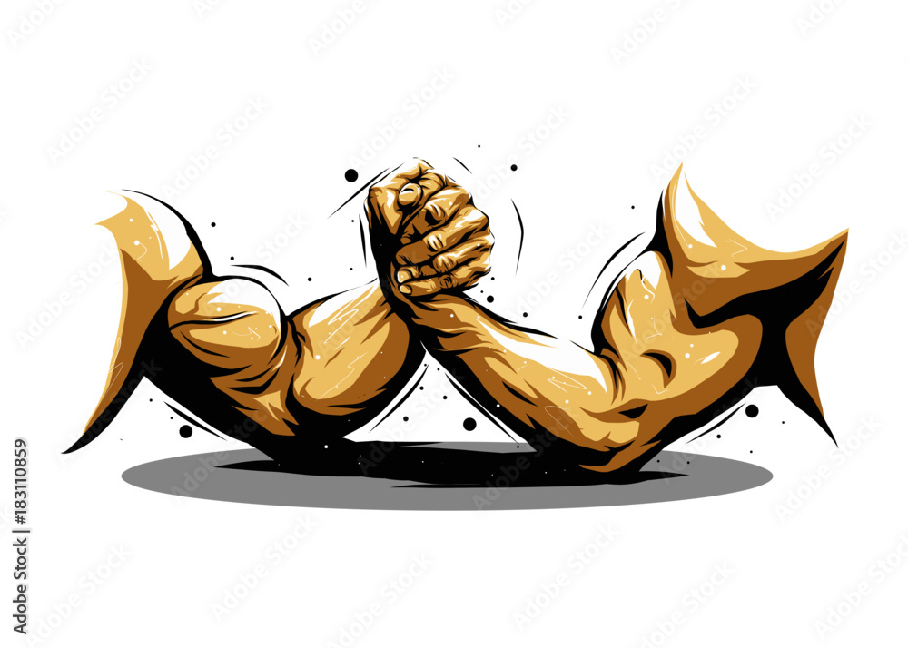 arm wrestling Stock Vector | Adobe Stock