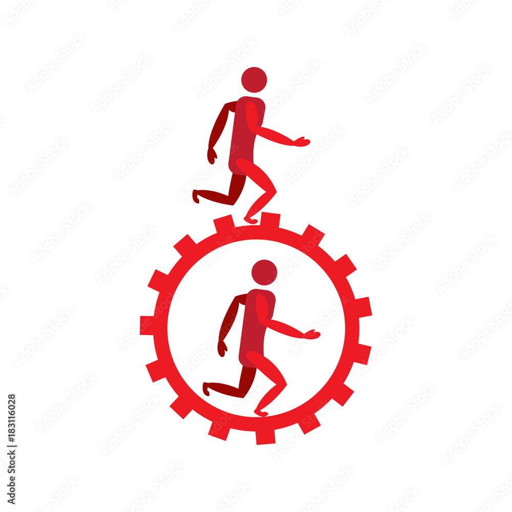 Abstract teamwork icon Stock Vector | Adobe Stock