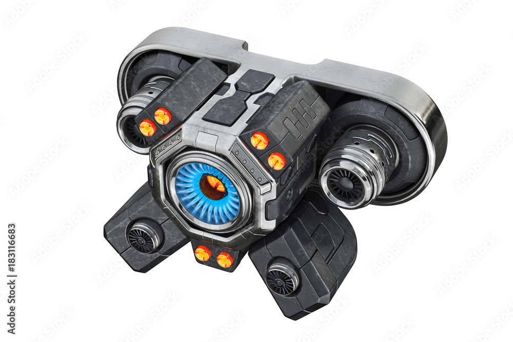 Sci-fi engine turbine blue fire. 3D rendering Stock Illustration ...