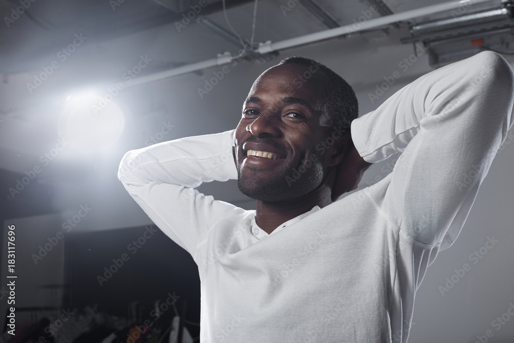 Man With Head Resting In Arms