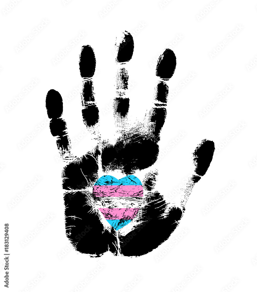 Print of hand human, cute skin texture pattern, grunge.Transgender ...