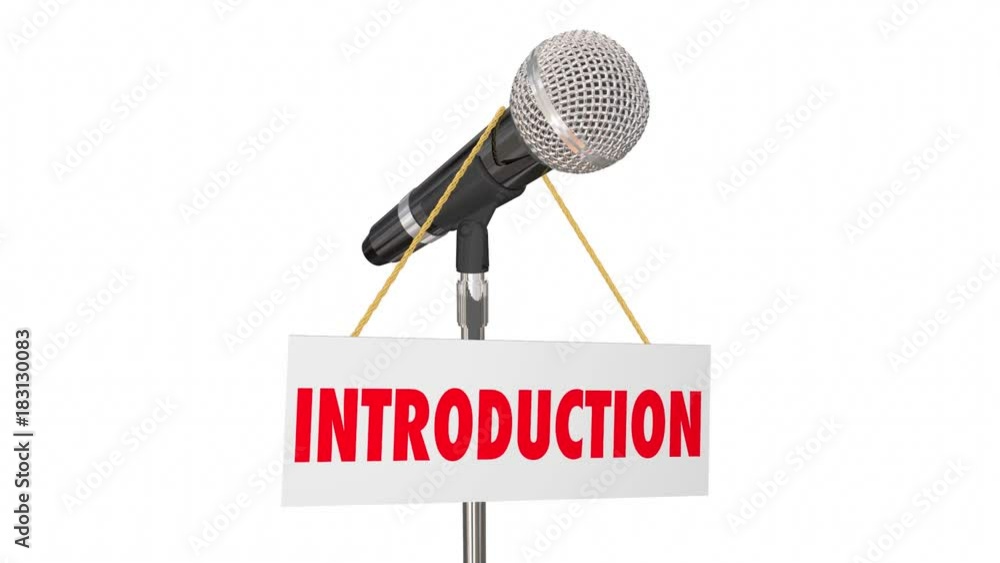 Introduction Microphone Sign Guest Speaker Welcome 3d Animation Stock ...