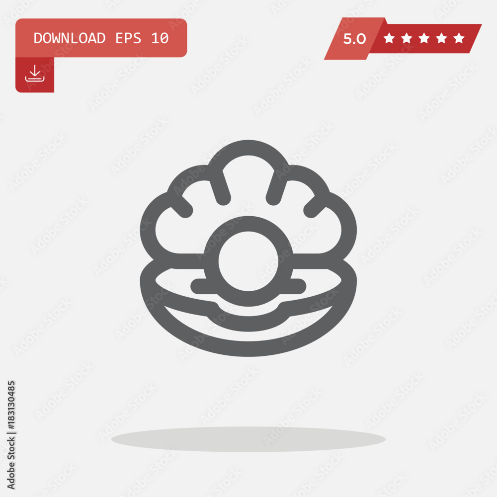 pearl vector icon Stock Vector | Adobe Stock