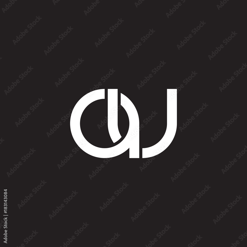 Initial lowercase letter au, overlapping circle interlock logo, white ...