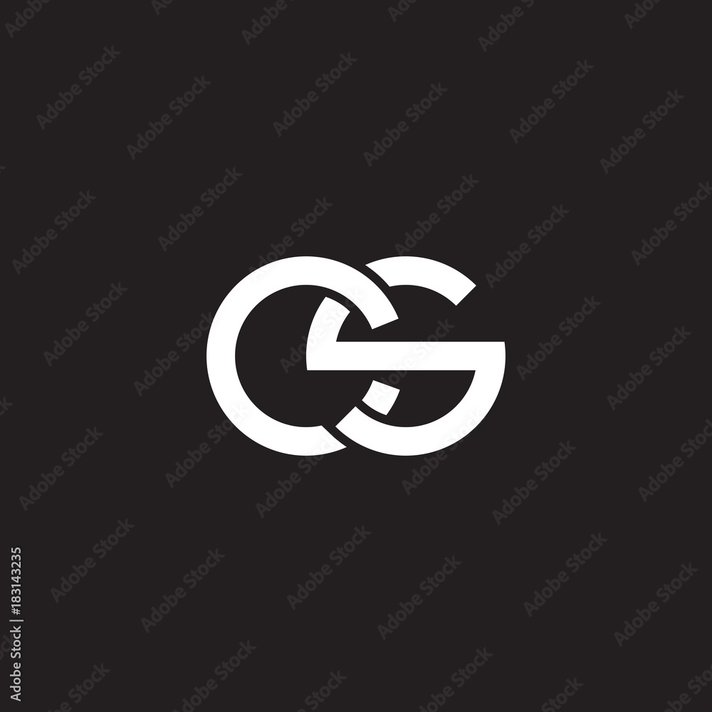 Initial lowercase letter cs, overlapping circle interlock logo, white ...