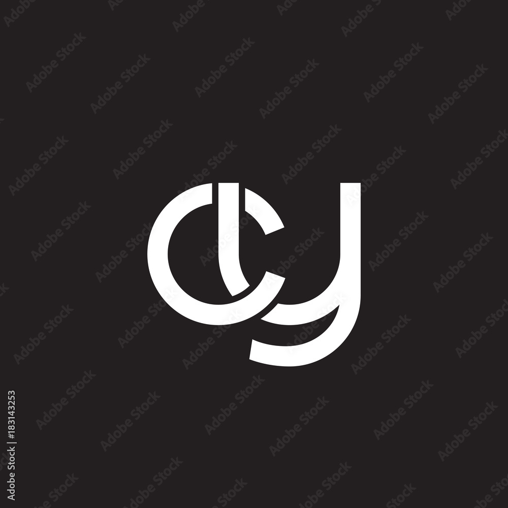Initial lowercase letter cy, overlapping circle interlock logo, white ...