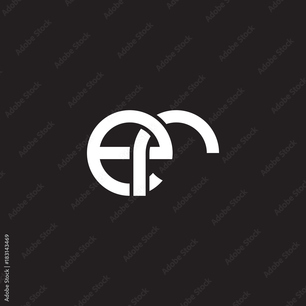 Initial lowercase letter er, overlapping circle interlock logo, white ...
