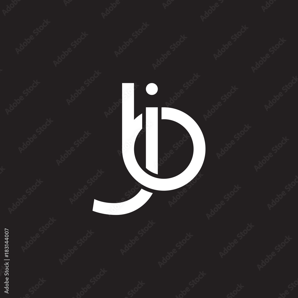 Initial lowercase letter jb, bj, overlapping circle interlock logo ...