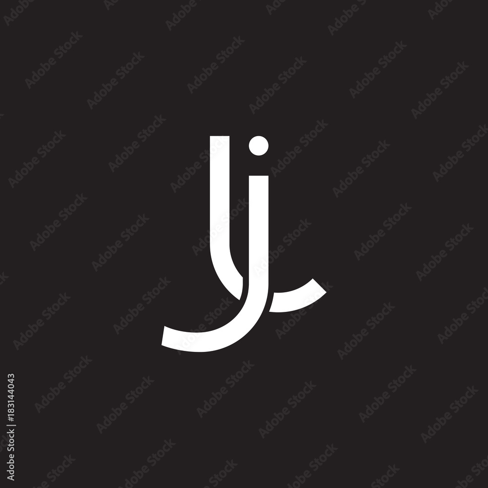 Initial lowercase letter jl, lj, overlapping circle interlock logo ...